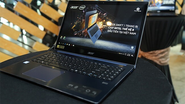 Acer mang laptop chạy vi xử lý Core i thế hệ thứ 8 đầu tiên về Việt Nam