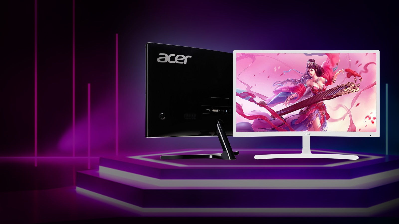 Review màn hình 24inch 75hz cong chuyên game Acer ED242QR