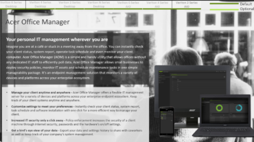 Phần Mềm Hỗ Trợ - Acer Office Manager