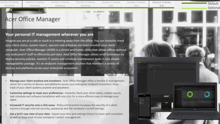 Phần Mềm Hỗ Trợ - Acer Office Manager