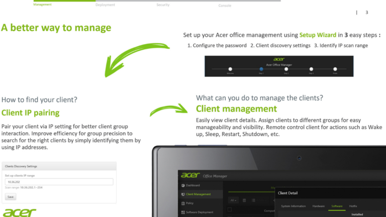 Phần Mềm Hỗ Trợ - Acer Office Manager