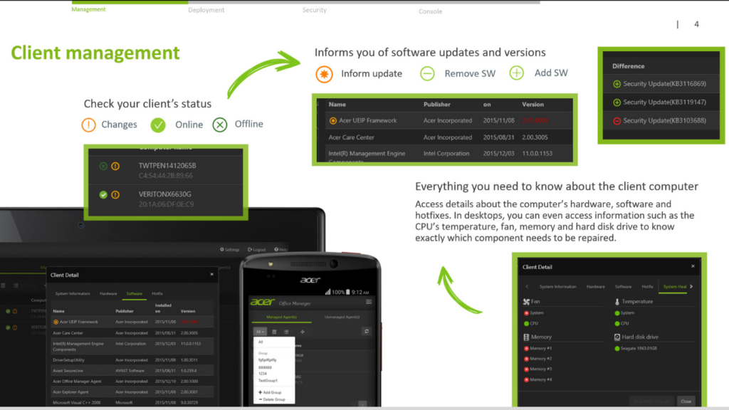 Phần Mềm Hỗ Trợ - Acer Office Manager