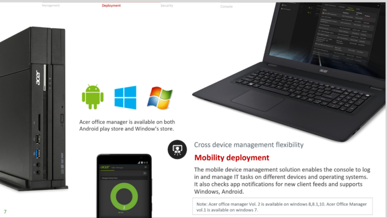 Phần Mềm Hỗ Trợ - Acer Office Manager